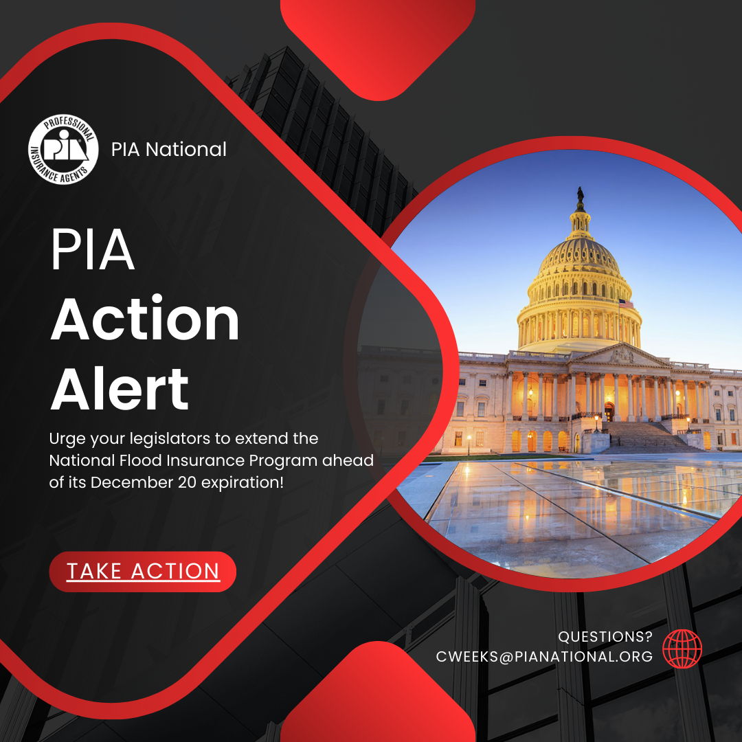 PIA Action Alert: Extend the NFIP – PIA's Advocacy in Action